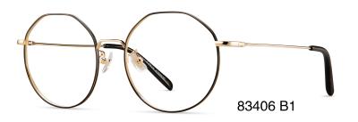 China Round Men Women Parim Eyeglasses Frames Big Eye Fashionable Metal Myopic Frames for sale