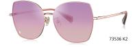 China PARIM Quality PA UV400 Protection Mirror Lenses Fullrim Metal Alloy Women Cat Eye Sunglasses #73536 K1/K2/K3 for sale