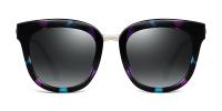 China Black Purple Ladies Polarized Sunglasses Lens Metal Frames Size 53 23 148 for sale