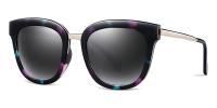 China Black Purple Ladies Polarized Sunglasses Lens Metal Frames Size 53 23 148 for sale