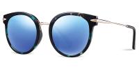 China Fashionable Ladies Polarized Sunglasses Eyeglasses Black Blue Green Lens Durable for sale