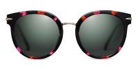 China Fashionable Ladies Polarized Sunglasses Eyeglasses Black Blue Green Lens Durable for sale