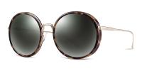 China Women Scratch Resistant Sunglasses , Grey Blue Plastic Sunglasses Metal Temples for sale