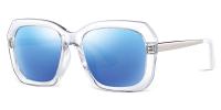 China TAC Polaroid Sunglasses Women , White Frame Sunglasses Black Metal Temples for sale