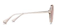China Round Pattern Glass Polarized Sunglasses , Polarized Sunglasses Metal Frame for sale