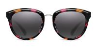 China TAC Plastic Colored Sunglasses , Black Brown Plastic Aviator Sunglasses Metal Frames for sale