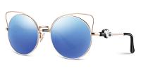 China Pink Grey Blue Polarised Glass Sunglasses , Glass Polarized Sunglasses 51 17 135 for sale