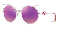China Pink Grey Blue Polarised Glass Sunglasses , Glass Polarized Sunglasses 51 17 135 for sale