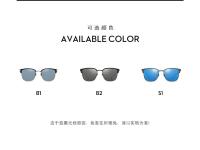 China Half Frame Parim Polarized Sunglasses Unisex Metal PEI Mixture Optional Size for sale
