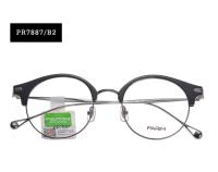 China Ultra Light Eyeglass Frames , Half Plastic Eyeglass Frames Round 48 21 145 for sale