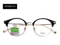 China Ultra Light Eyeglass Frames , Half Plastic Eyeglass Frames Round 48 21 145 for sale