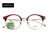 China Ultra Light Eyeglass Frames , Half Plastic Eyeglass Frames Round 48 21 145 for sale