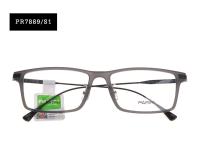 China Ultra Light Parim Eyeglasses Frames Wayfarer Smoke Grey Lens Width 55MM for sale