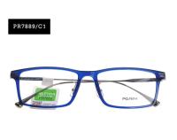 China Ultra Light Parim Eyeglasses Frames Wayfarer Smoke Grey Lens Width 55MM for sale