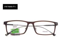 China Ultra Light Parim Eyeglasses Frames Wayfarer Smoke Grey Lens Width 55MM for sale