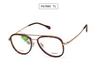 China Men Women Lightweight Eye Frames , Casual Aviator Metal Optical Glasses Frames for sale