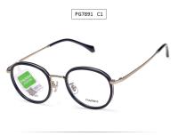 China Optical Parim Eyeglasses Frames Casual Round Eye Metal Unisex Plastic Mixture for sale