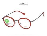 China Optical Parim Eyeglasses Frames Casual Round Eye Metal Unisex Plastic Mixture for sale