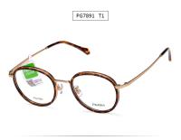 China Optical Parim Eyeglasses Frames Casual Round Eye Metal Unisex Plastic Mixture for sale