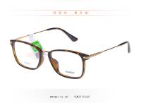 China Gold Optical Parim Eyeglasses Frames With Plastic Metal Mixture Material for sale