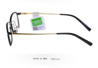 China Square Black Parim Eyeglasses Frames Matched With Metal Temple Royal Style for sale