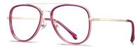 China Unisex Aviator Eyeglasses Optical Frames , Plastic Metal Mixture Eyeglass Frames Designer for sale