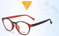 China Round Eye Optical Ultra Light Eyeglass Frames Color Blocking Eyeglass Frames for sale