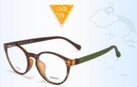 China Round Eye Optical Ultra Light Eyeglass Frames Color Blocking Eyeglass Frames for sale