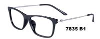 China Unisex Prescription Eyeglass Frames , Metal Temple Plastic Optical Square Frames for sale