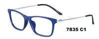 China Unisex Prescription Eyeglass Frames , Metal Temple Plastic Optical Square Frames for sale