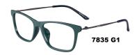 China Unisex Prescription Eyeglass Frames , Metal Temple Plastic Optical Square Frames for sale