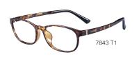 China Square Brown Ultra Light Eyeglass Frames For Girls Aerospace Material for sale