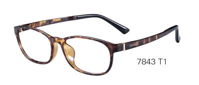 China Square Brown Ultra Light Eyeglass Frames For Girls Aerospace Material for sale