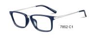 China 53MM Lens Ultra Light Eyeglass Frames Metal Temple Eyeglasses Square Frames for sale