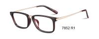 China 53MM Lens Ultra Light Eyeglass Frames Metal Temple Eyeglasses Square Frames for sale