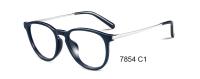 China Metal Temple Food Contact Ultra Light Eyeglass Frames With Round Lens for sale