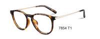 China Metal Temple Food Contact Ultra Light Eyeglass Frames With Round Lens for sale