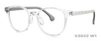 China Kids Plastic Eyeglass Frames Silicone Temple Comfortable Boy Girl Round Eye Optical Frames for sale