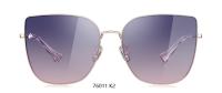 China Metal Frames Non Polarized Sunglasses 76011 K2 Cat Eye For Women for sale