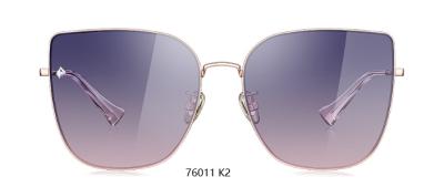 China Metal Frames Non Polarized Sunglasses 76011 K2 Cat Eye For Women for sale