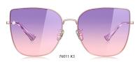 China Metal Frames Non Polarized Sunglasses 76011 K2 Cat Eye For Women for sale
