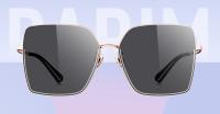 China Non Polarized Square Women Sunglasses 76028 Metal Frames for sale