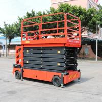 China 4M 6M High Mobile Scissor Lift Platform Movable Scissor Lift for sale