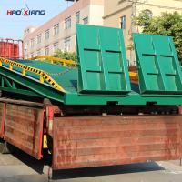 China 10 Tons Mobile Dock Ramp Diamond Mesh Hydraulic Loading Dock Ramps for sale