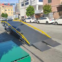 China Anti Slip 10 T Mobile Container Loading Ramp With Pneumatic Tires for sale