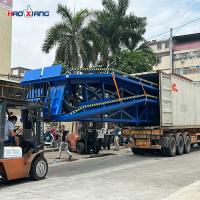 China Blue Movable Loading Dock Steel Portable Yard Ramp With Lift Platform for sale