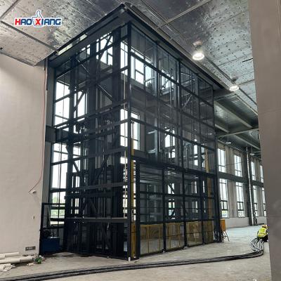 China Guide Rail Lift Platform Guide Rail Freight Elevator For Warehouse Logistics Customizable for sale