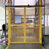 China Yellow 2 Ton Hydraulic Residential Cargo Lift Electric Freight Lift Elevator for sale