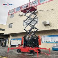 China 1000Lbs Electric Hydraulic Scissor Lift Table Blue Motorized Hydraulic Lift for sale