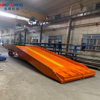 China 10 Ton Mobile Dock Ramp Steel Yellow For Efficient Loading Unloading for sale